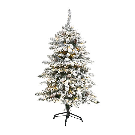 Click here for Nearly Natural 4 Foot Flocked Fir Christmas Tree... prices