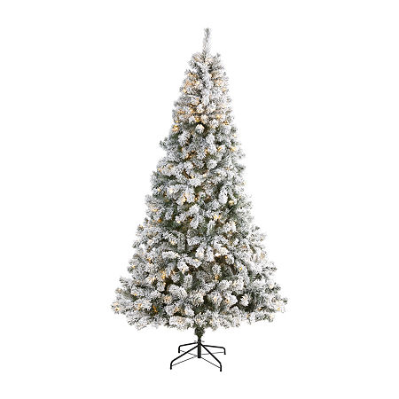 Click here for Nearly Natural 8 Foot Flocked Fir Christmas Tree... prices