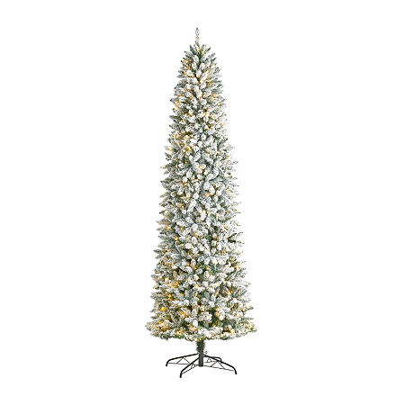 Click here for Nearly Natural 9 Foot Flocked Fir Pre-Lit Christma... prices