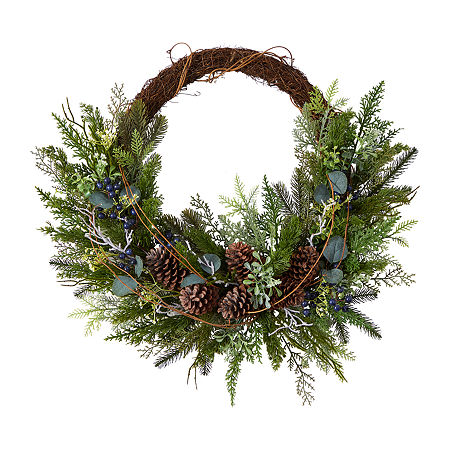 Click here for Nearly Natural Wreath  One Size  Green prices