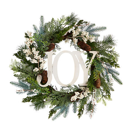 Click here for Nearly Natural Wreath  One Size  Green prices