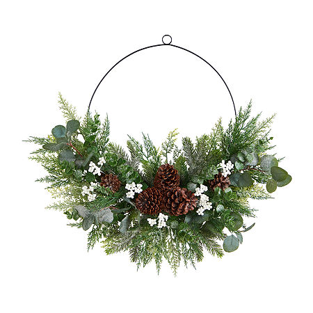 Click here for Nearly Natural Wreath  One Size  Green prices