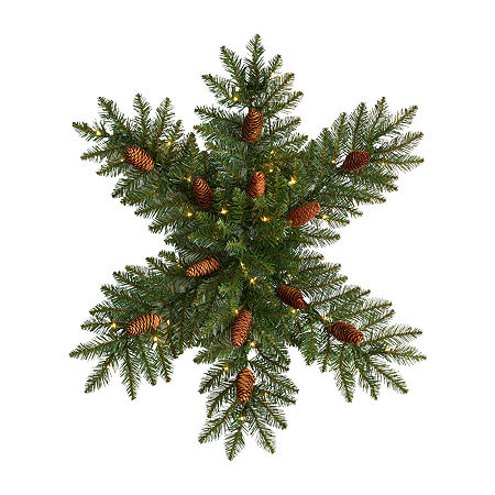 Click here for Nearly Natural Pre-Lit Wreath  One Size  Green prices