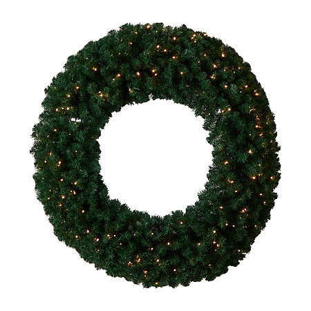 Click here for Nearly Natural Pre-Lit Wreath  One Size  Green prices
