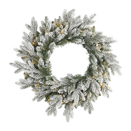 Click here for Nearly Natural Pre-Lit Wreath  One Size  Green prices