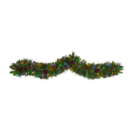 Click here for Nearly Natural Pre-Lit Indoor Garland  One Size  G... prices