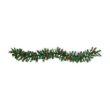 Click here for Nearly Natural Pre-Lit Indoor Garland  One Size  G... prices
