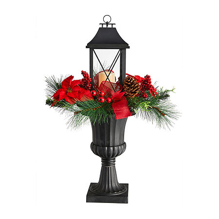 Click here for Nearly Natural Berries And Poinsettia Lighted Tabl... prices