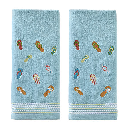 Click here for Saturday Knight Flip Flop On Blue 2-pc. Hand Towel... prices