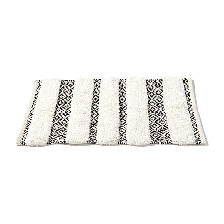 Click here for Saturday Knight Geo Bath Rug  One Size  Black prices