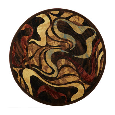 Home Dynamix Picasso Abstract Round Area Rug, Color: Black - JCPenney