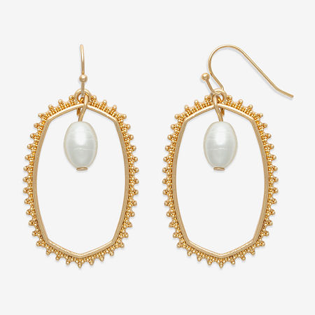 Click here for Bold Elements Gold Tone Womens Simulated Pearl Dro... prices