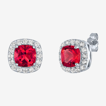 Click here for Gemstone Sterling Silver 10mm Cushion Stud Earring... prices