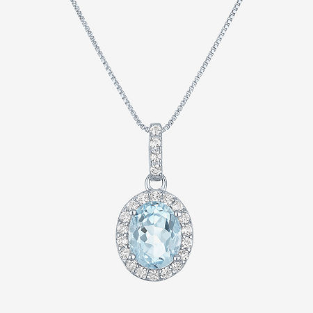 Click here for Gemstone Sterling Silver Oval Pendant Necklace  On... prices