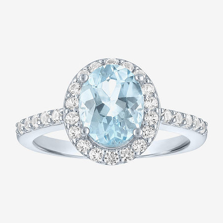 Click here for Gemstone Sterling Silver Oval Halo Side Stone Cock... prices