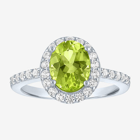 Click here for Gemstone Sterling Silver Oval Halo Side Stone Cock... prices