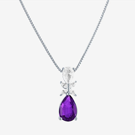 Click here for Womens Gemstone Sterling Silver Pear Pendant Neckl... prices