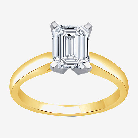 Click here for 2 CT. Lab-Grown (I / SI2) Diamond Emerald-cut Soli... prices
