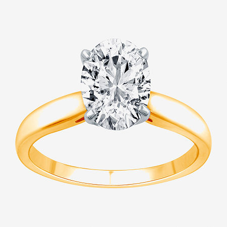 Click here for 2 CT.Lab-Grown (I / SI2) Diamond Oval-cut Solitair... prices
