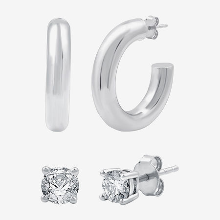Click here for Yes  Please! Womens Lab Created White Sapphire Ste... prices