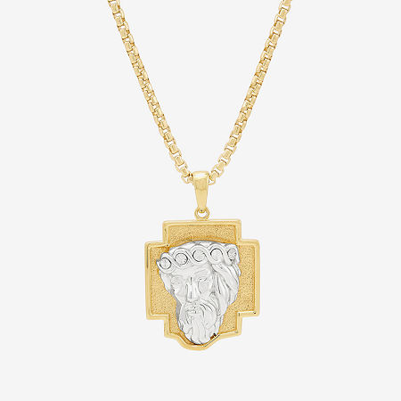 Click here for Mens 18K Gold Over Silver 22 Inch Pendant Necklace... prices