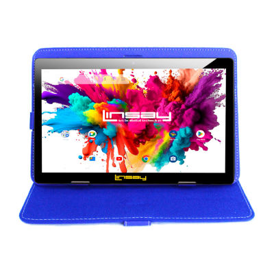 LINSAY® 10.1 Octa Core 128Gb Android 15 Tablet Blue Case F10IPGBCBLUE ...