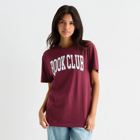 Click here for New World Book Club Boyfriend Tee Womens Juniors C... prices
