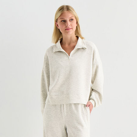 Click here for Arizona Womens Juniors Long Sleeve Quarter-Zip Pul... prices