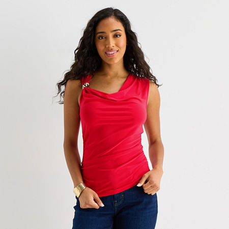 Click here for Bold Elements Womens Cowl Neck Sleeveless Blouse... prices