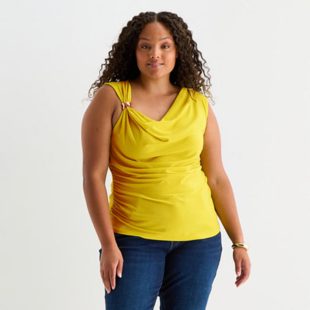 Click here for Bold Elements Womens Plus Cowl Neck Sleeveless Blo... prices