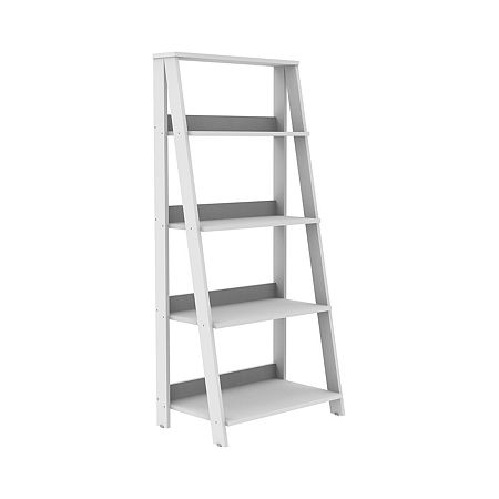 Click here for 55 Wood Ladder 4-Shelf Bookshelf  One Size  White prices