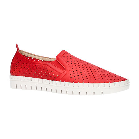 Easy Street Womens Fresh Slip On Sneakers - Red
