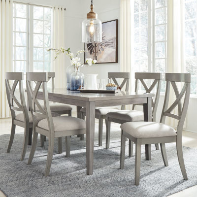 Signature Design by Ashley® Paralee 7-Piece Dining Set, Color: Gray ...