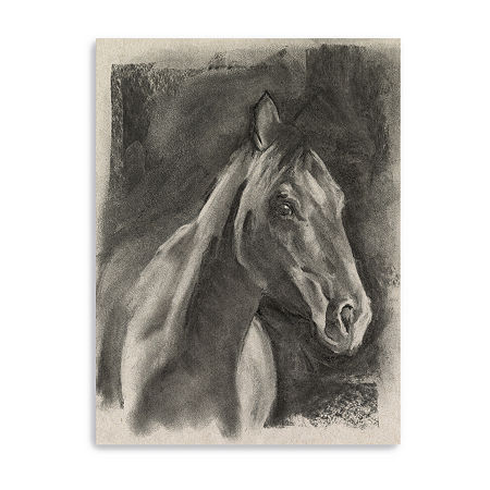 Click here for Lumaprints Charcoal Horse Study On Grey I Giclee C... prices