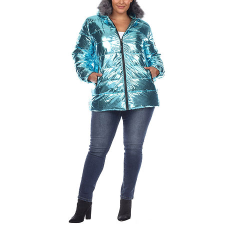 Click here for White Mark Womens Hooded Midweight Plus Puffer Jac... prices