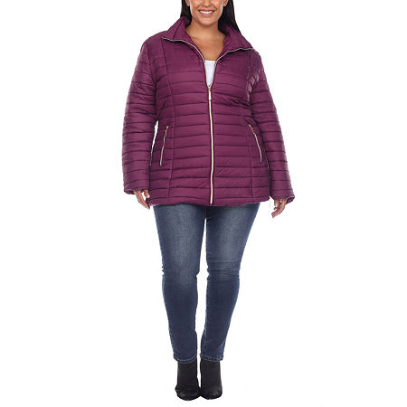 Click here for White Mark Womens Plus Midweight Puffer Jacket  3x... prices