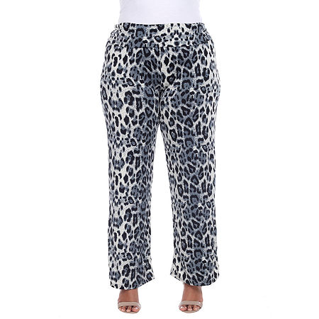 Click here for Plus Size White Mark Leopard Palazzo Pants prices