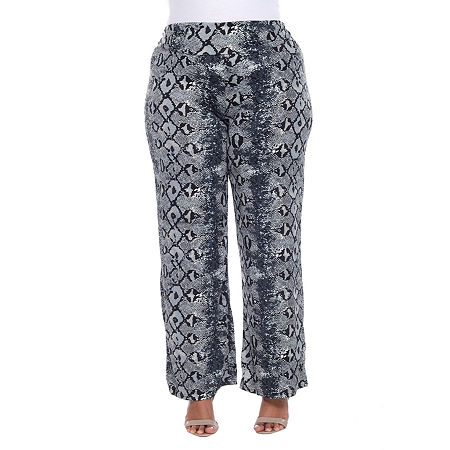 Click here for Plus Size White Mark Snakeskin Palazzo Pants prices