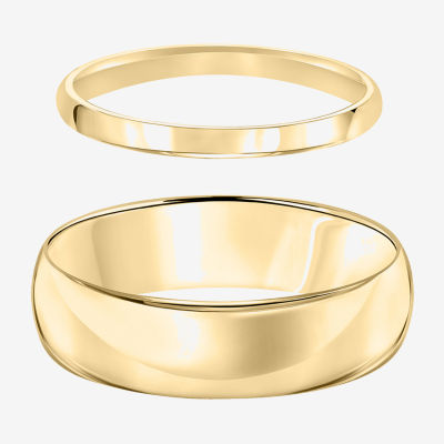 Unisex Adult 10K Gold Wedding Ring Set - JCPenney
