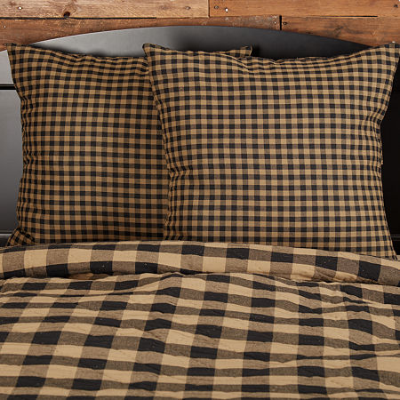 Click here for VHC Brands Country Check Euro Sham  One Size  Blac... prices