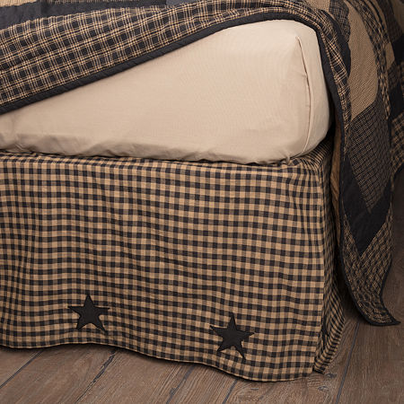 Click here for VHC Brands Country Check Star 16 Bed Skirt  One Si... prices