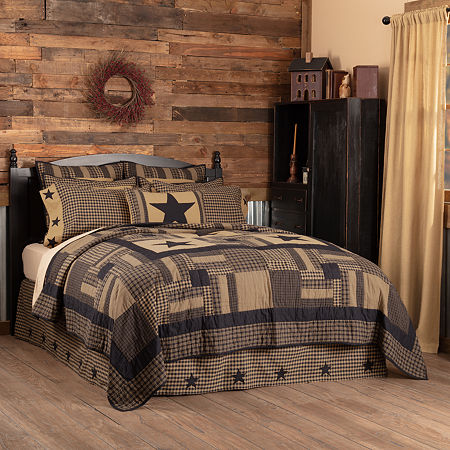 Click here for VHC Brands Country Check Star Reversible Quilt  On... prices