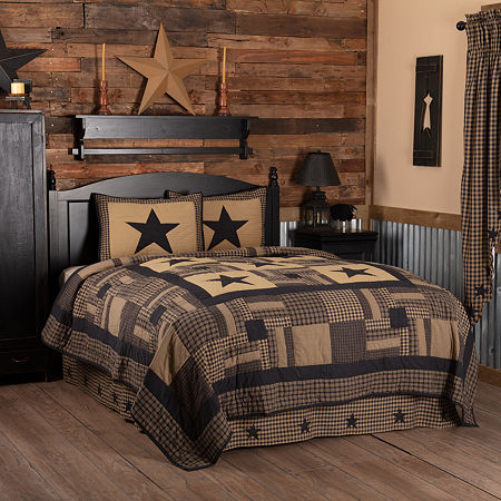 Click here for VHC Brands Country Check Star Reversible Quilt Set... prices