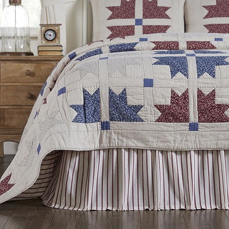 Click here for VHC Brands Celebration 16 Bed Skirt  One Size  Red prices