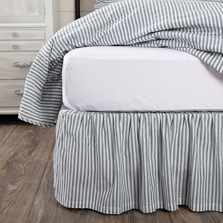 Click here for VHC Brands Sawyer Mill Stripe 16 Bed Skirt  One Si... prices