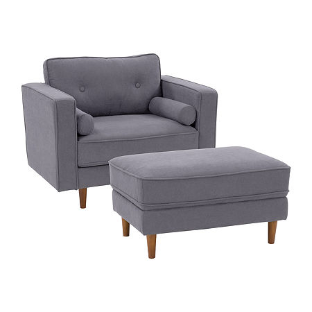 Click here for Corliving Mulberry Tufted Chair & Ottoman Set  One... prices