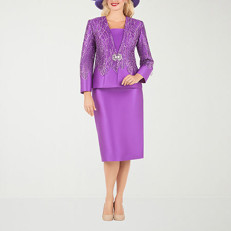 Click here for Giovanna Collection 3-pc. Skirt Suit  14  Purple prices