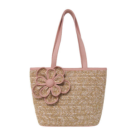 Click here for Bueno of California Straw Floral Tote Bag  One Siz... prices