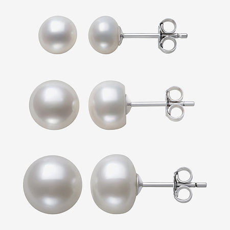 Click here for Womens Genuine White Cultured Freshwater Pearl Ste... prices