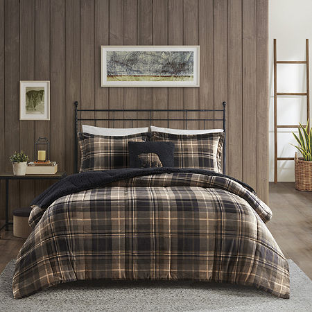 Woolrich Alton 4-Pc. Comforter Set  King - Brown Plaid